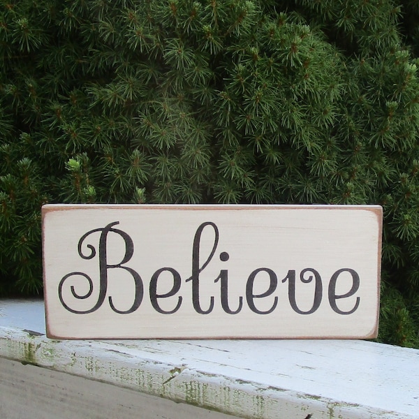 Believe Sign - Etsy