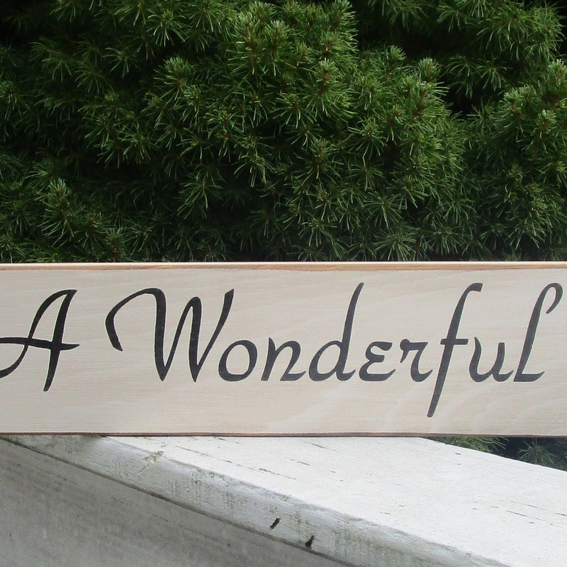 Wonderful Life Sign - Etsy