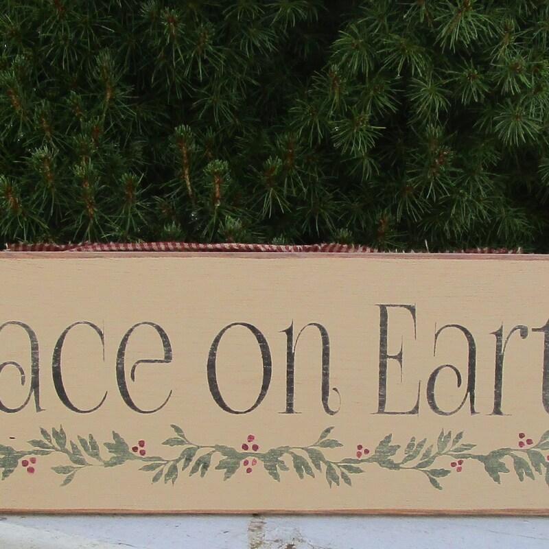 Peace on Earth Sign - Etsy