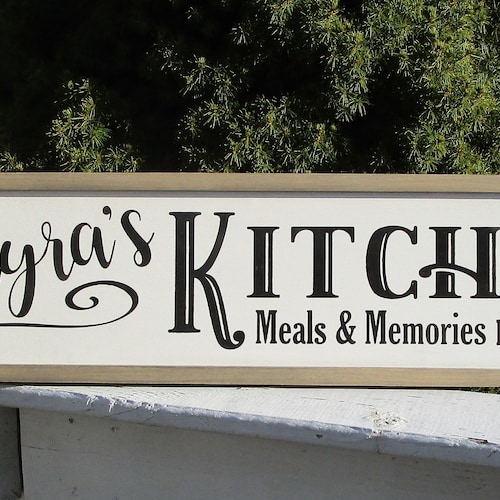 Custom Kitchen Sign Personalized Kitchen Sign Metal Kitchen | Etsy