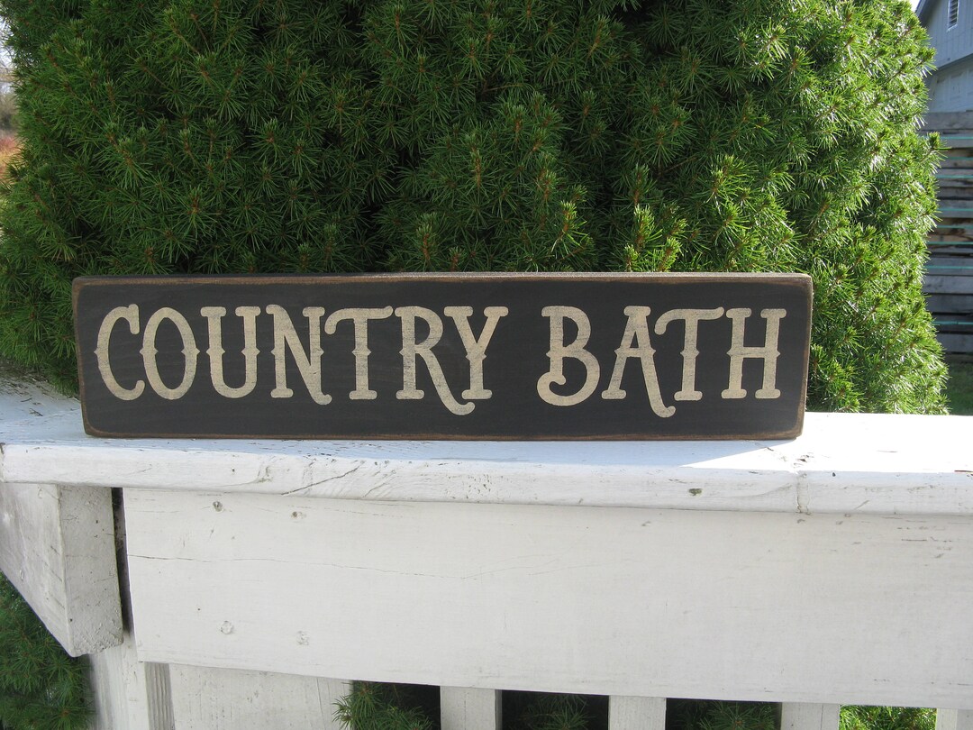 COUNTRY BATH Rustic Wood Sign - Etsy