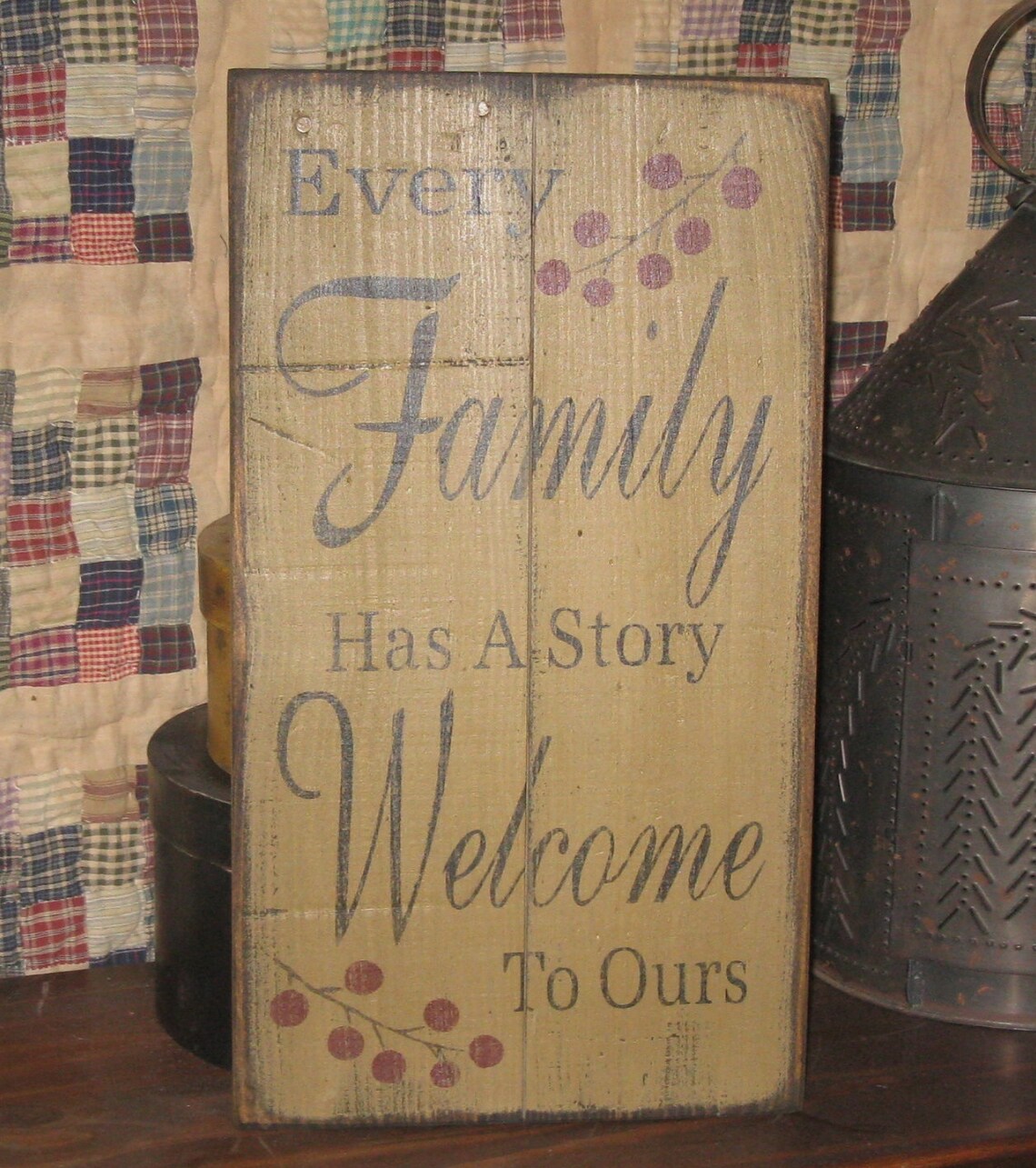 Every Family Has A Story Wood Sign Family Sign/ Welcome | Etsy