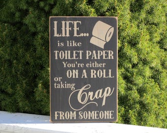 Crap Bathroom Sign - Etsy