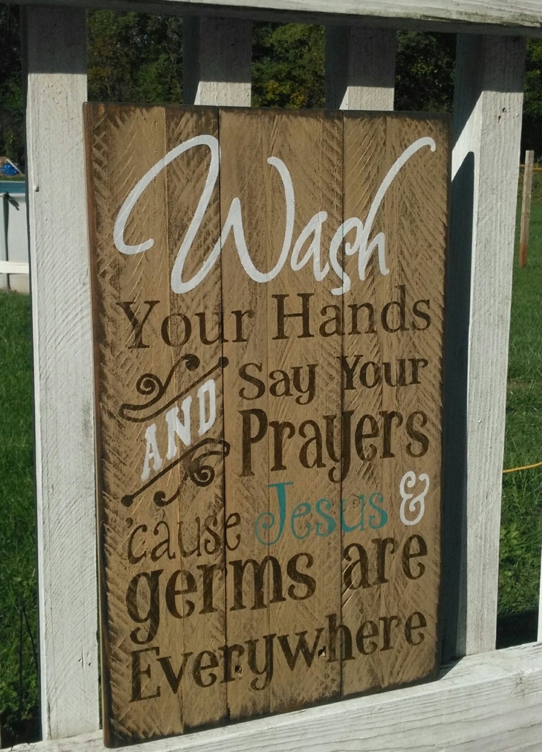 Wash Your Hands And Say Your Prayers cause Jesus and Germs are | Etsy