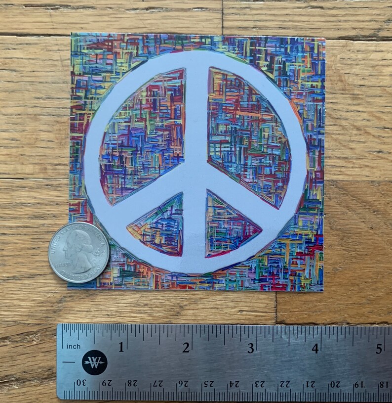 Peace Sign Waterproof Bumper Sticker- Water Bottle Sticker, Stocking ...