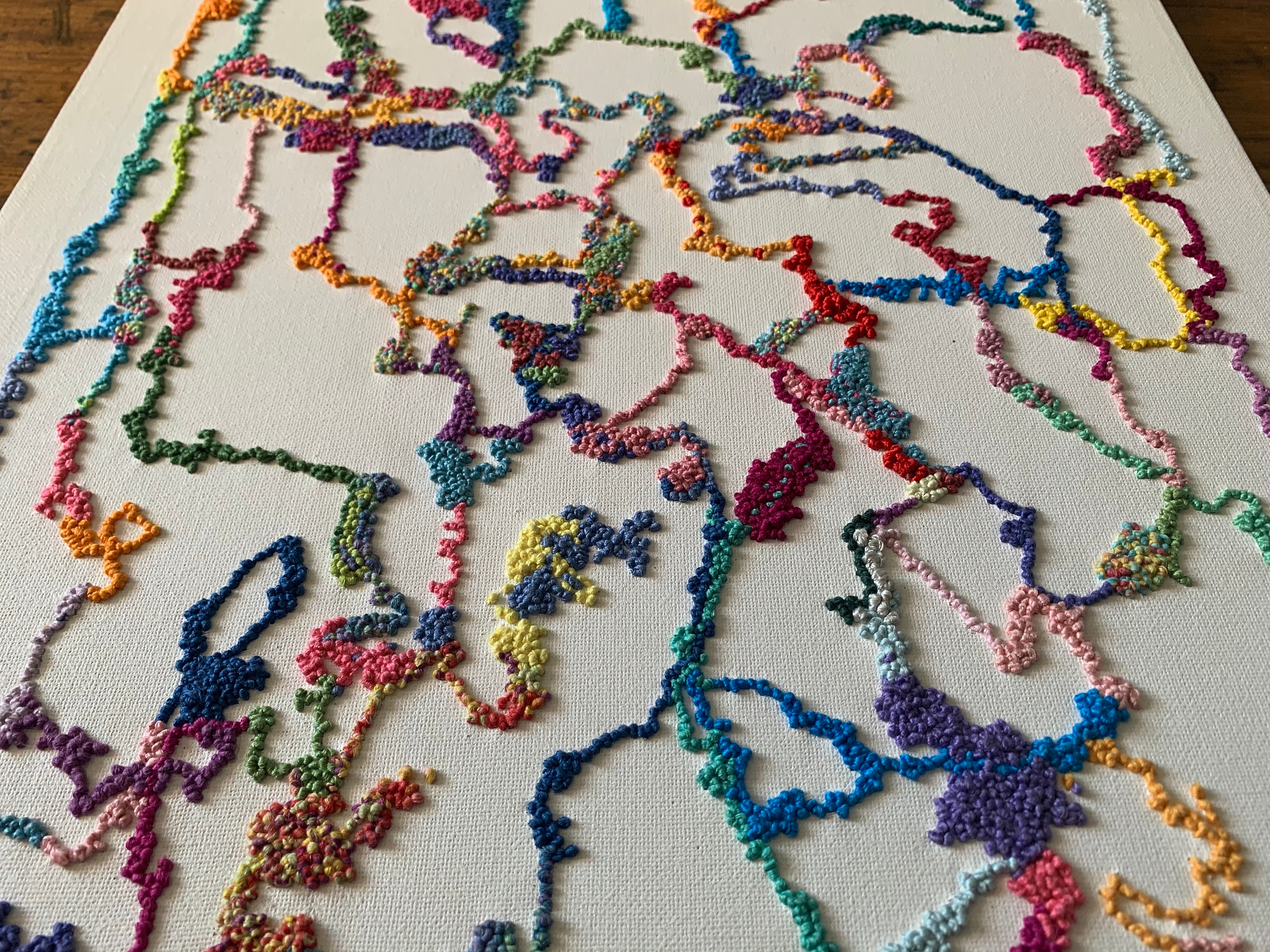 Abstract Embroidery Wall Art Art and Collectables Home and - Etsy