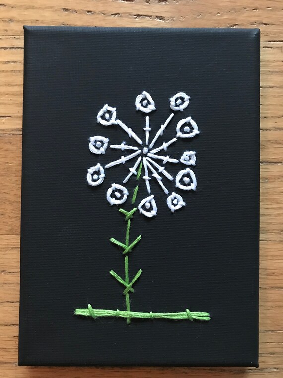 Mini Wildflower Garden Wall Art Hand Embroidered | Etsy