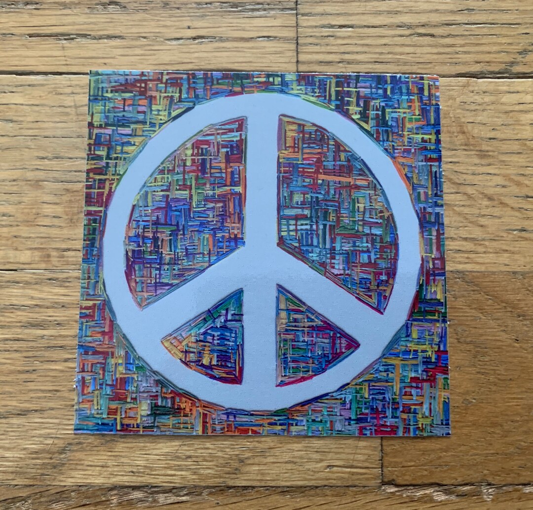 Peace Sign Waterproof Bumper Sticker- Water Bottle Sticker, Stocking ...