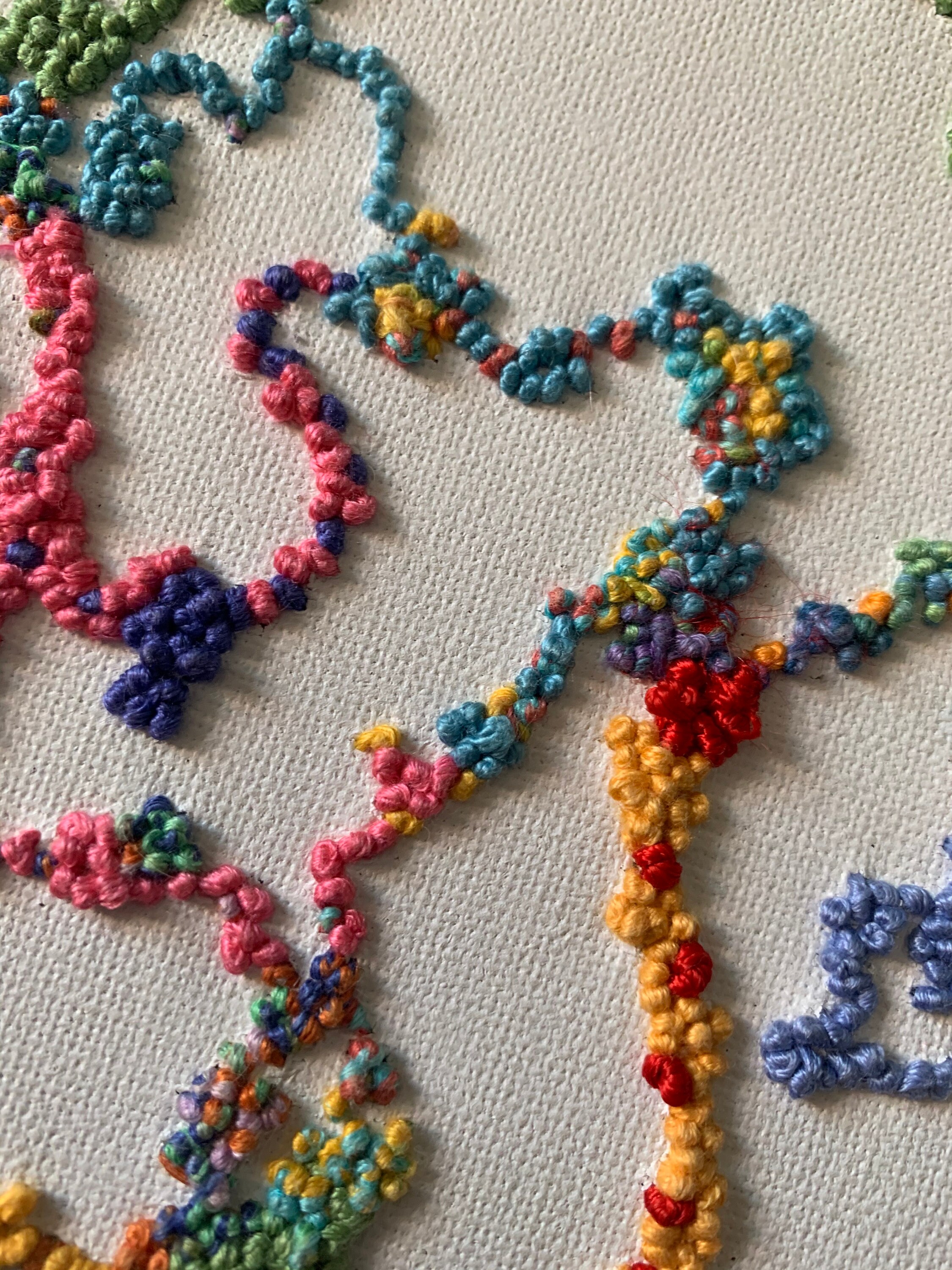 Abstract Embroidery Wall Art Art and Collectables Home and - Etsy