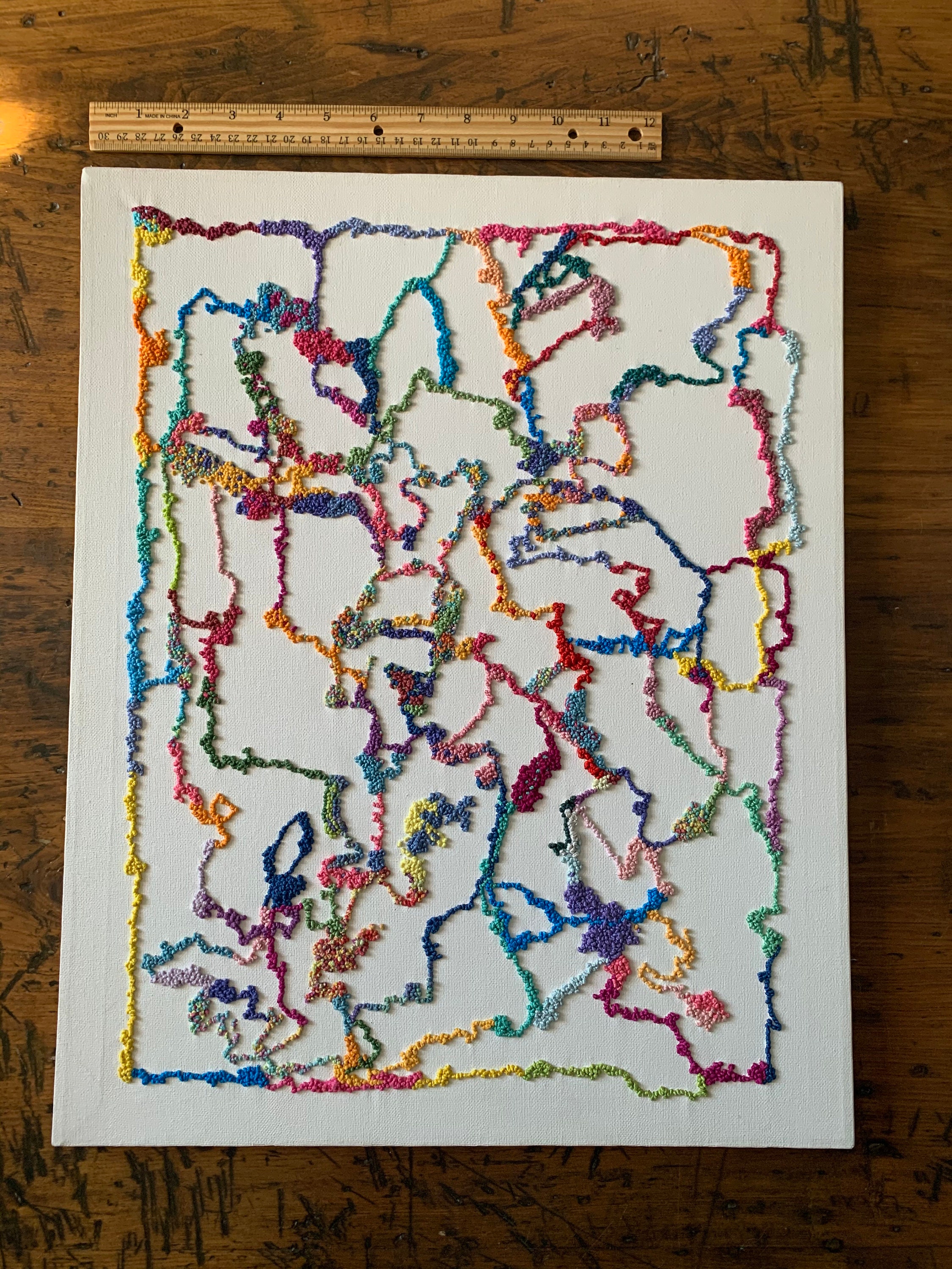 Abstract Embroidery Wall Art Art and Collectables Home and - Etsy