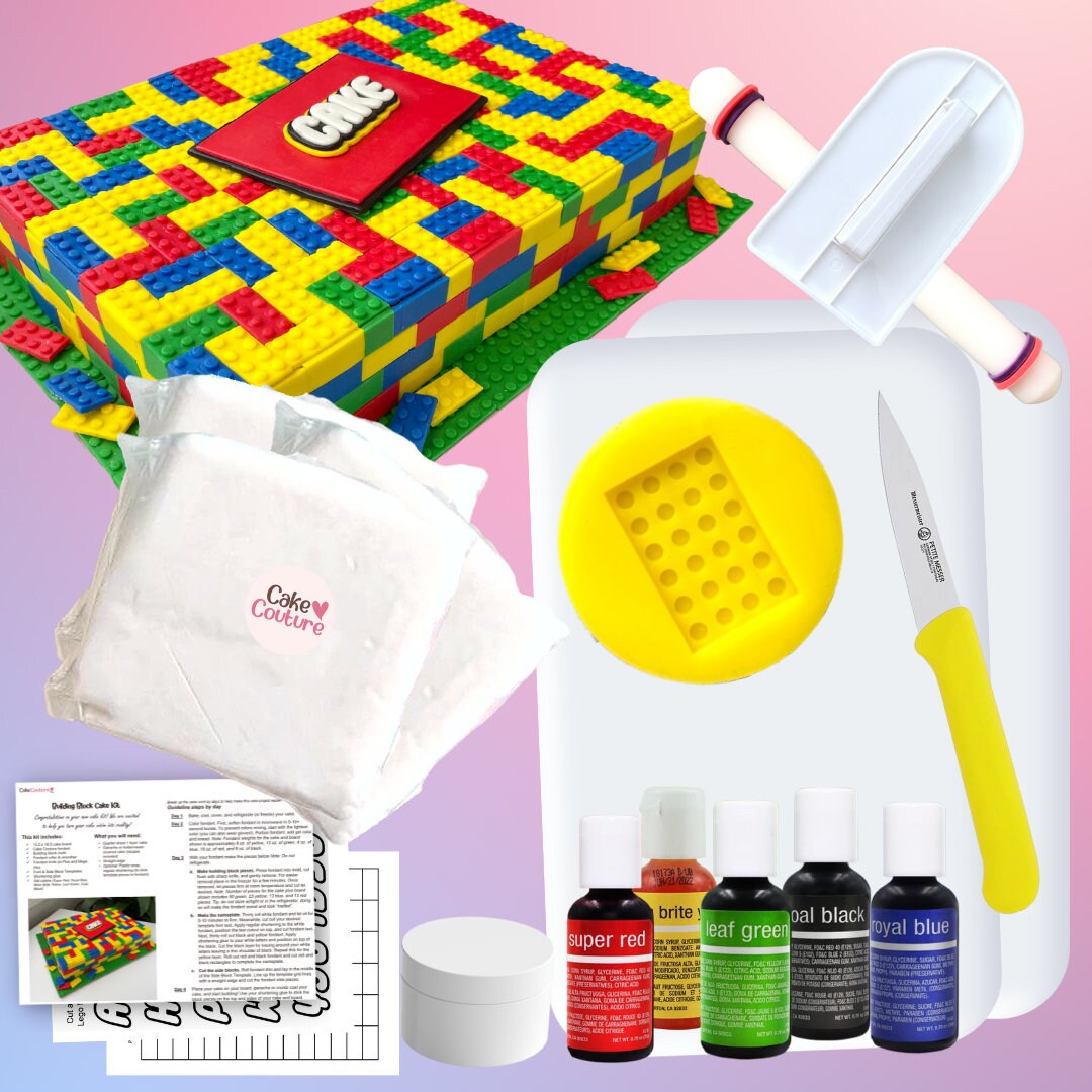 Building Block Cake Kit - MEGA (4lb Fondant + Knife +boards) - Etsy