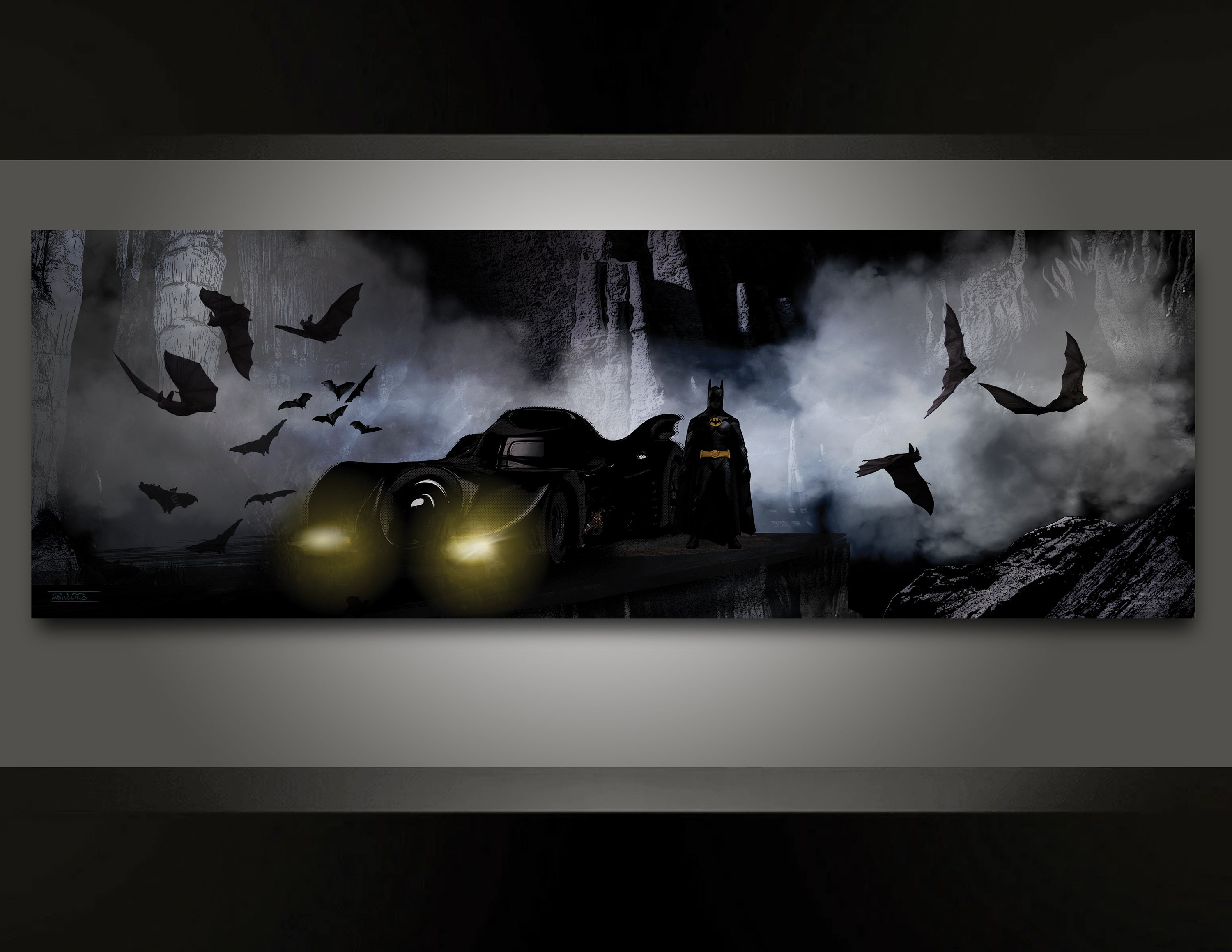 Batcave '88 Premium Artistic Canvas - Etsy