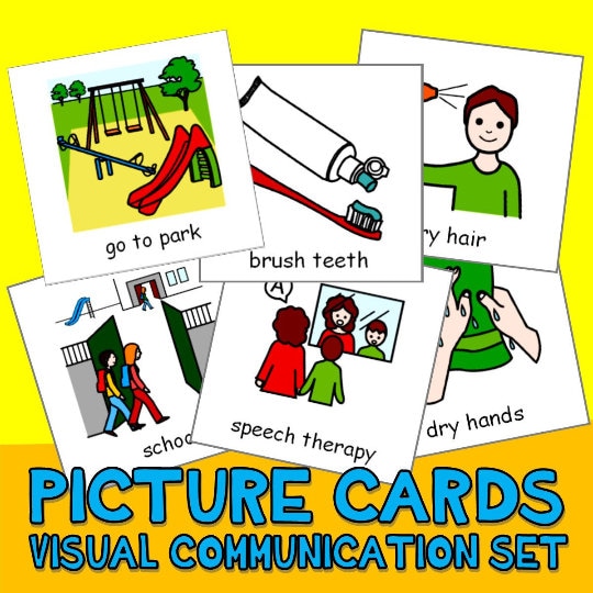 COMMUNICATION PICTURE BOOK With Pecs Picture Cards : Schedule, Routines ...