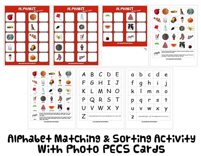 ALPHABET ABC Matching & Sorting Activity : Autism Special Education ...