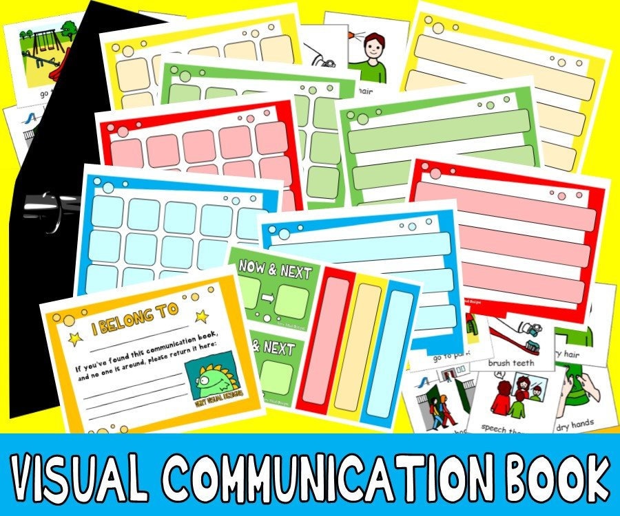 COMMUNICATION PICTURE BOOK With Pecs Picture Cards : Schedule, Routines ...