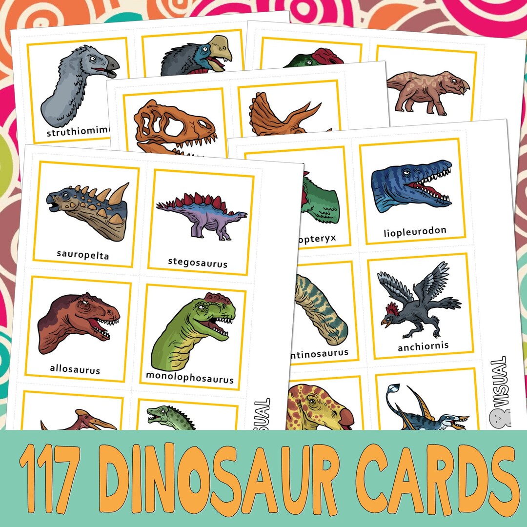 DINOSAUR CARDS 1 : Kids Paleontology & Science Concepts Montessori ...