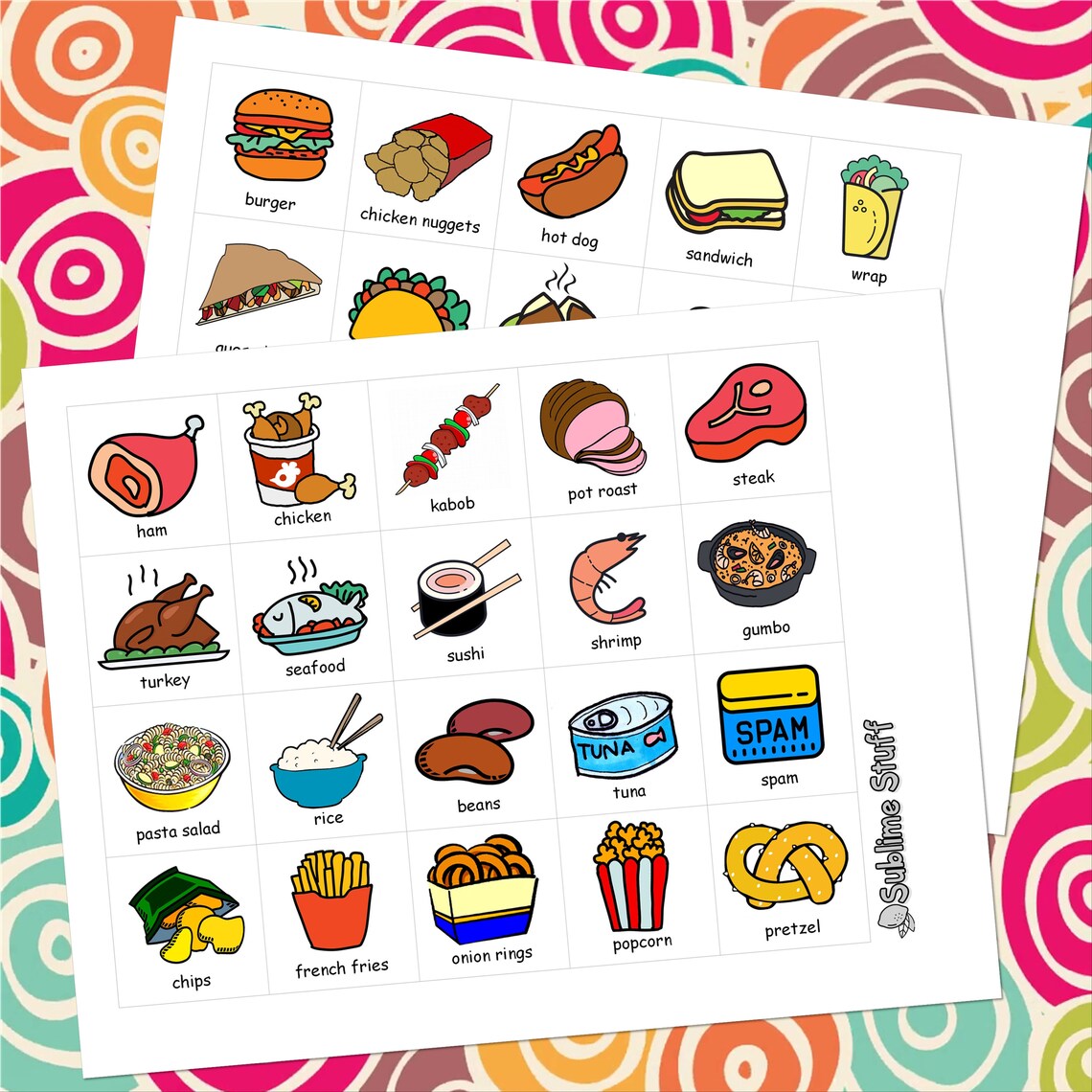 WHATS TO EAT Printable Aide Kids Visual Mealtime Planner - Etsy Ireland