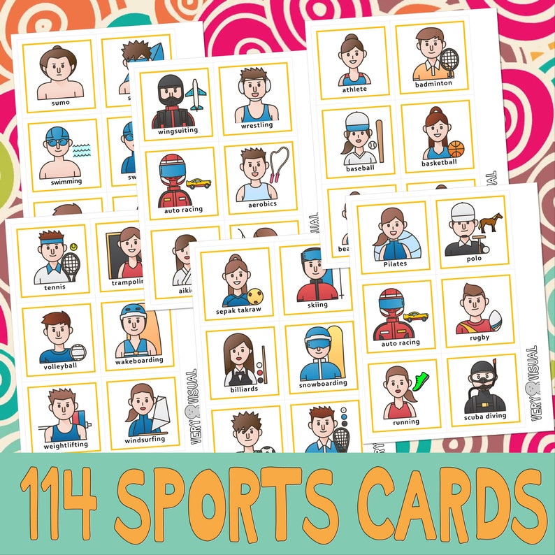 SPORTS CARDS 1 : Athlete Icons Active Lifestyle Flashcards Recreation ...