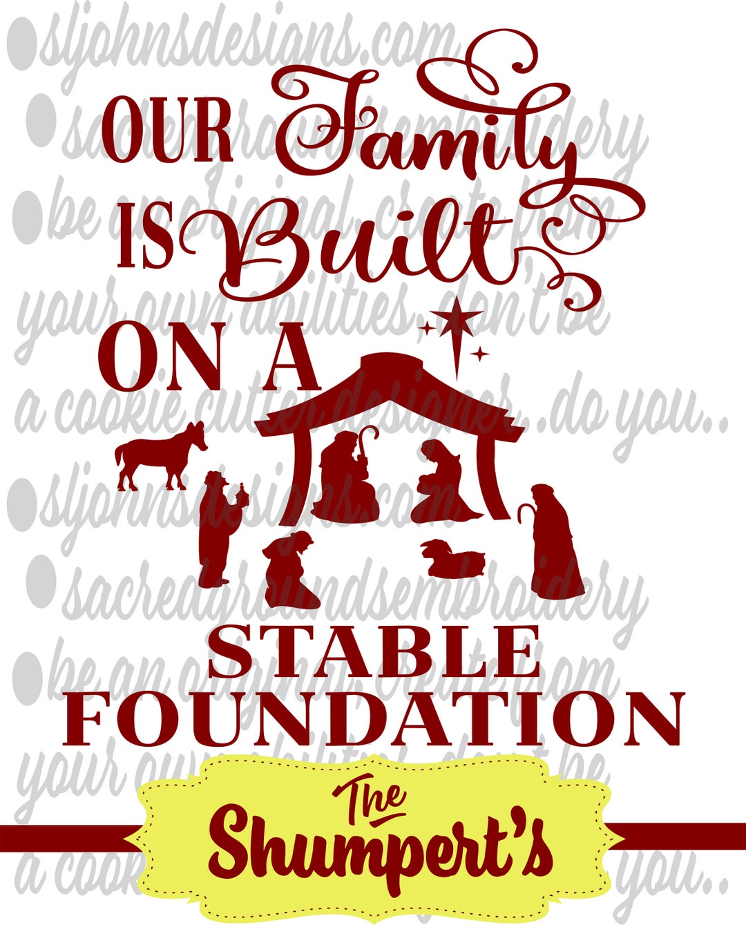 Our Home is Built on a Stable Foundation Nativity Scene - Etsy