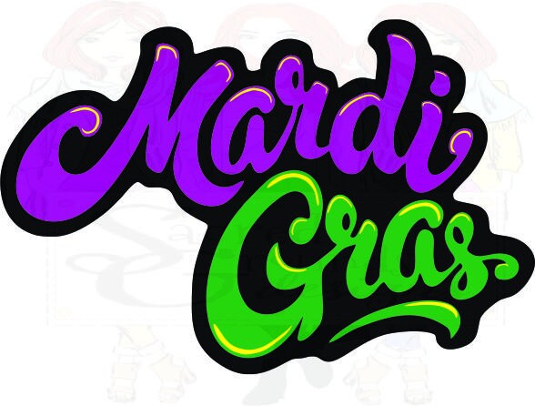 Word Art Mardi Gra Design - Etsy