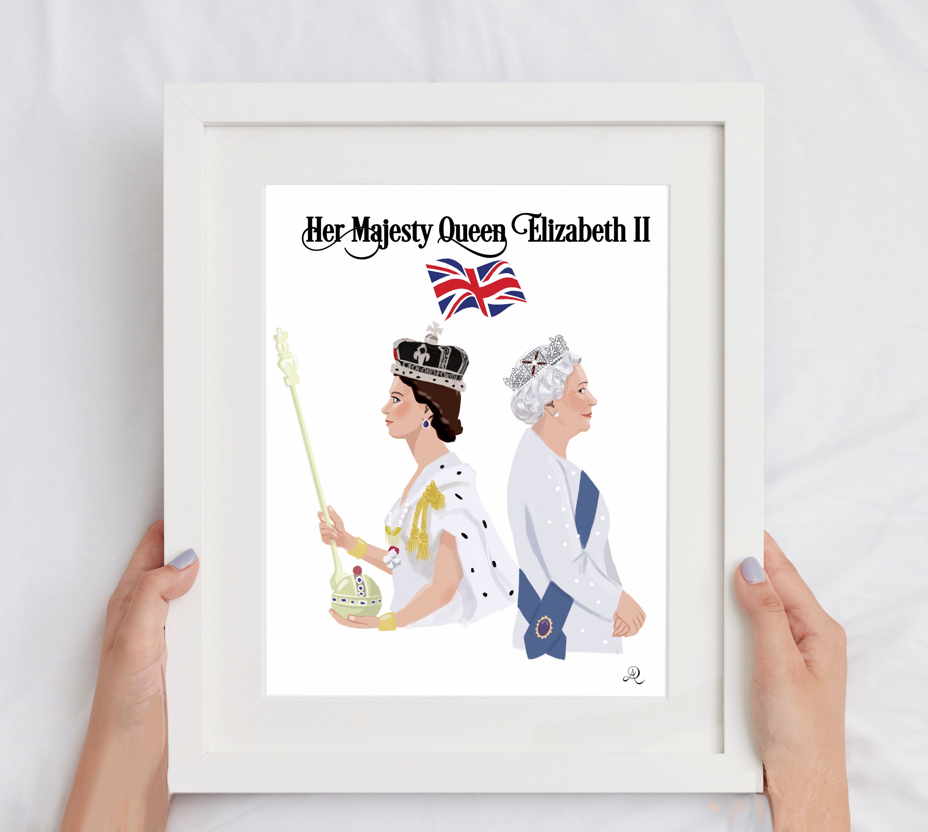 Queen Elizabeth Portrait Print - Etsy