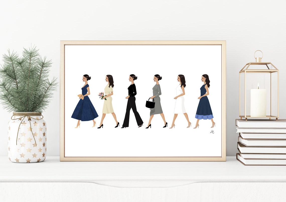 Meghan Markle Duchess of Sussex Fashion Illustration - Etsy