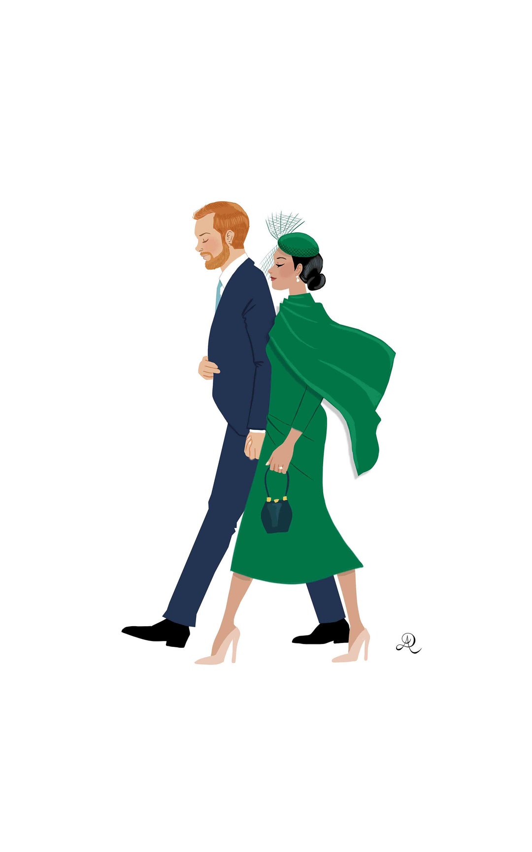 Meghan Markle and Prince Harry Art Print - Etsy