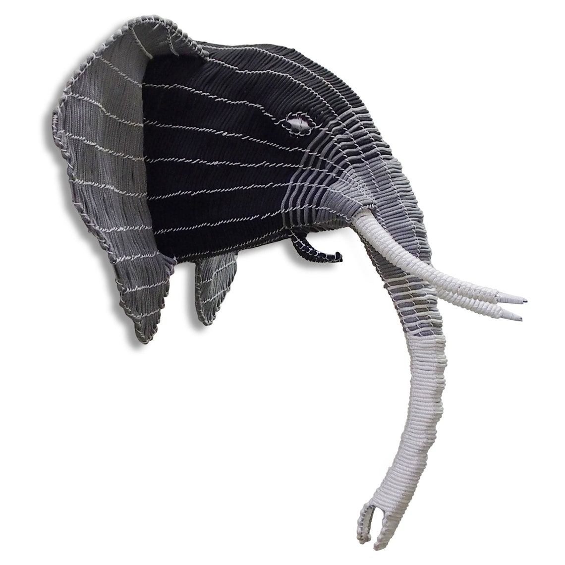 Rope and Wire Elephant Head | Animal Wall Decor | Animal Art | Funky ...