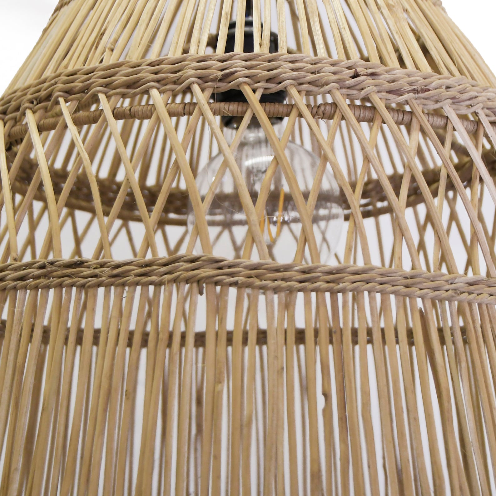 Natural Simple Rattan Bell Light | African Pendant Lampshade | Natural ...