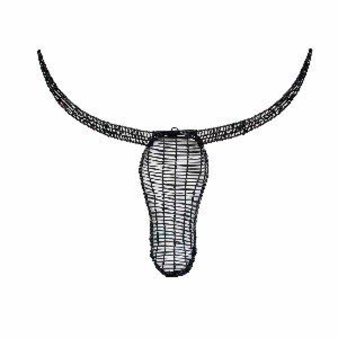 Black Wire Nguni Head Wall Art-handcrafted Black Wire Nguni Head Wall ...