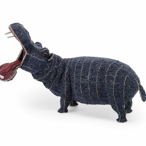 Masterpiece Hippo From the Limited Edition Collection of Handmade Bead ...