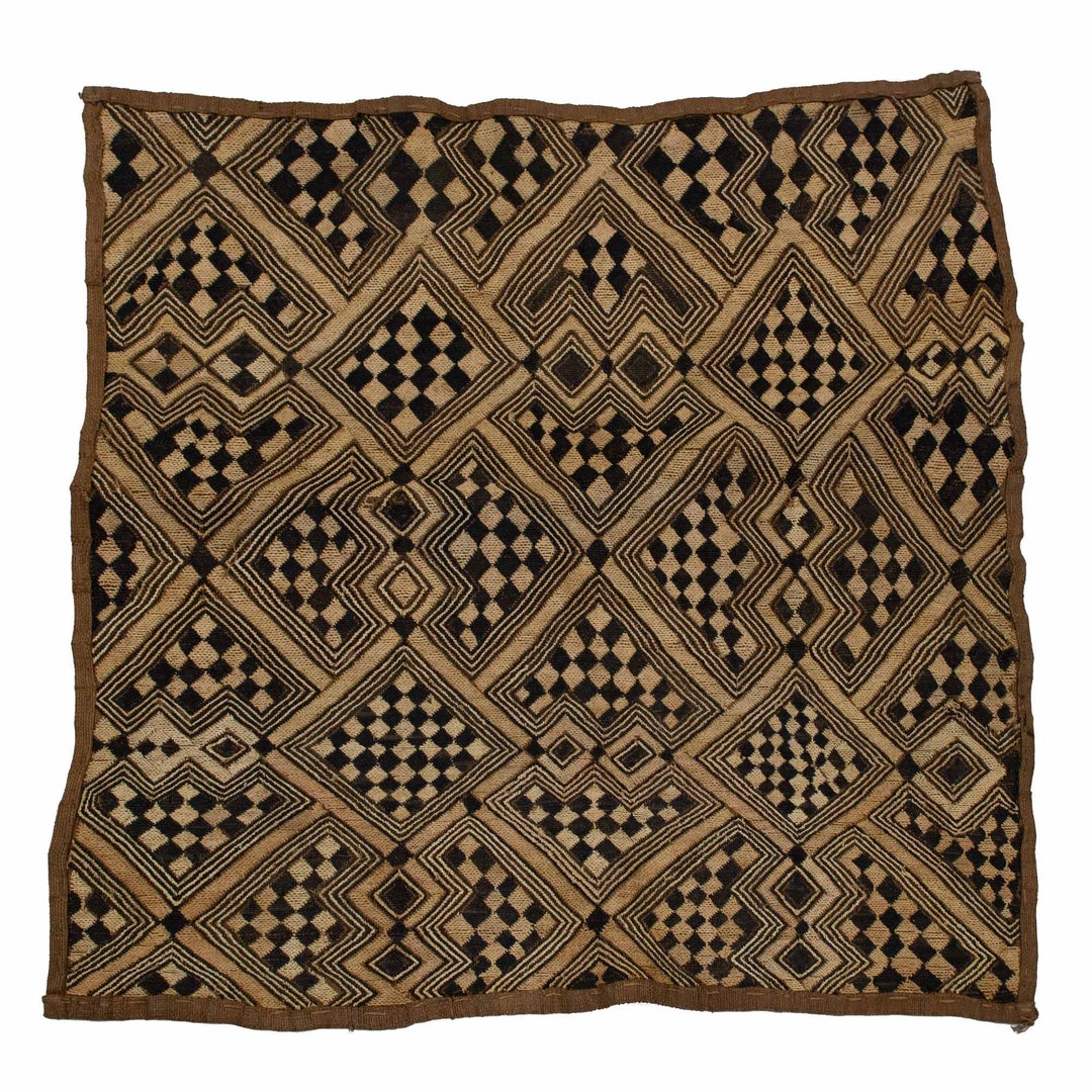 Showa Kuba Square Cloth Raffia Textile African Textile - Etsy