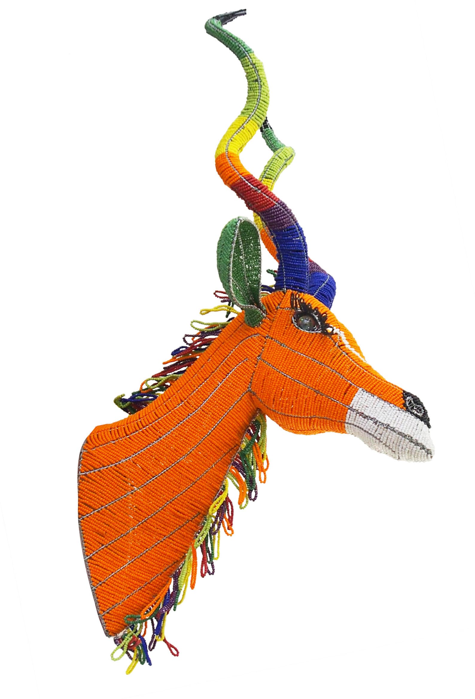 Beaded Kudu Head African Beaded Animals Wall Decor Funky | Etsy