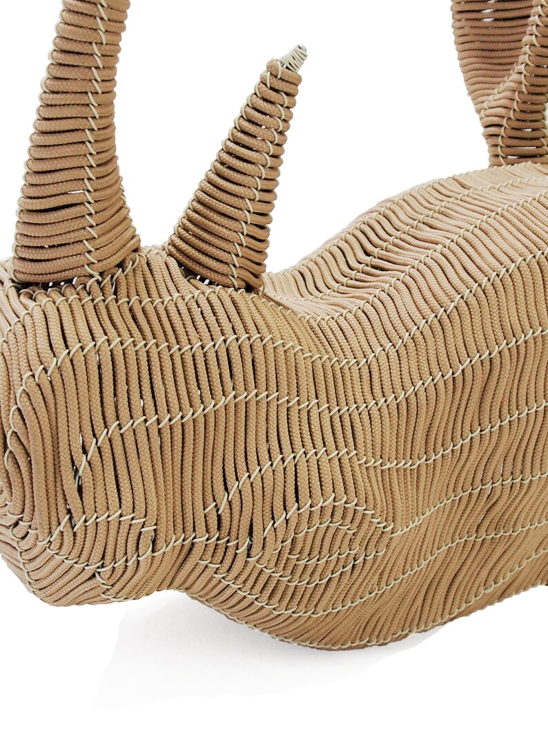 Rope and Wire Rhino Head Animal Wall Decor Animal Art | Etsy