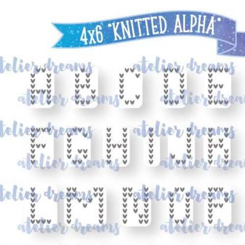 ADG-039 KNITTED PATTERN 3x4 Planner Stamps photopolymer | Etsy