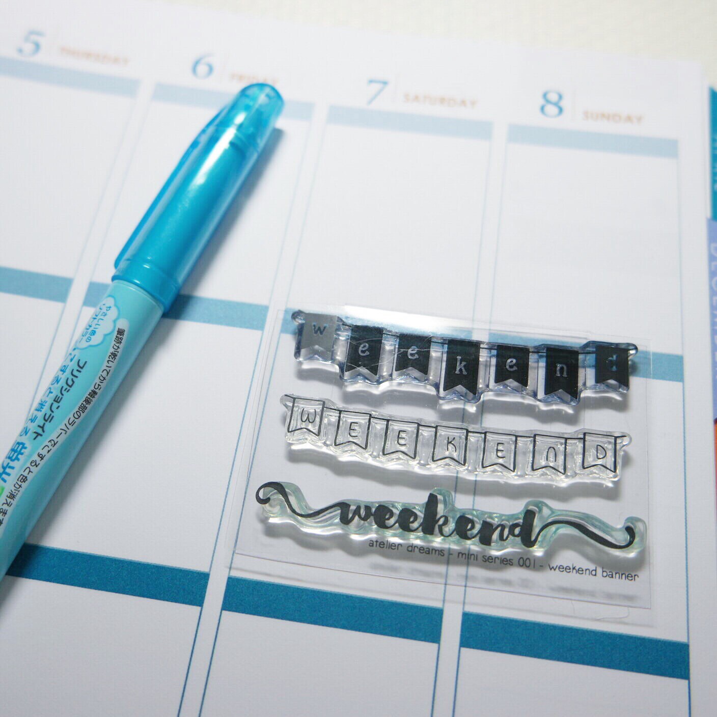 ADM-010 WEEKEND BANNER - Mini - Planner Stamps (photopolymer Clear ...