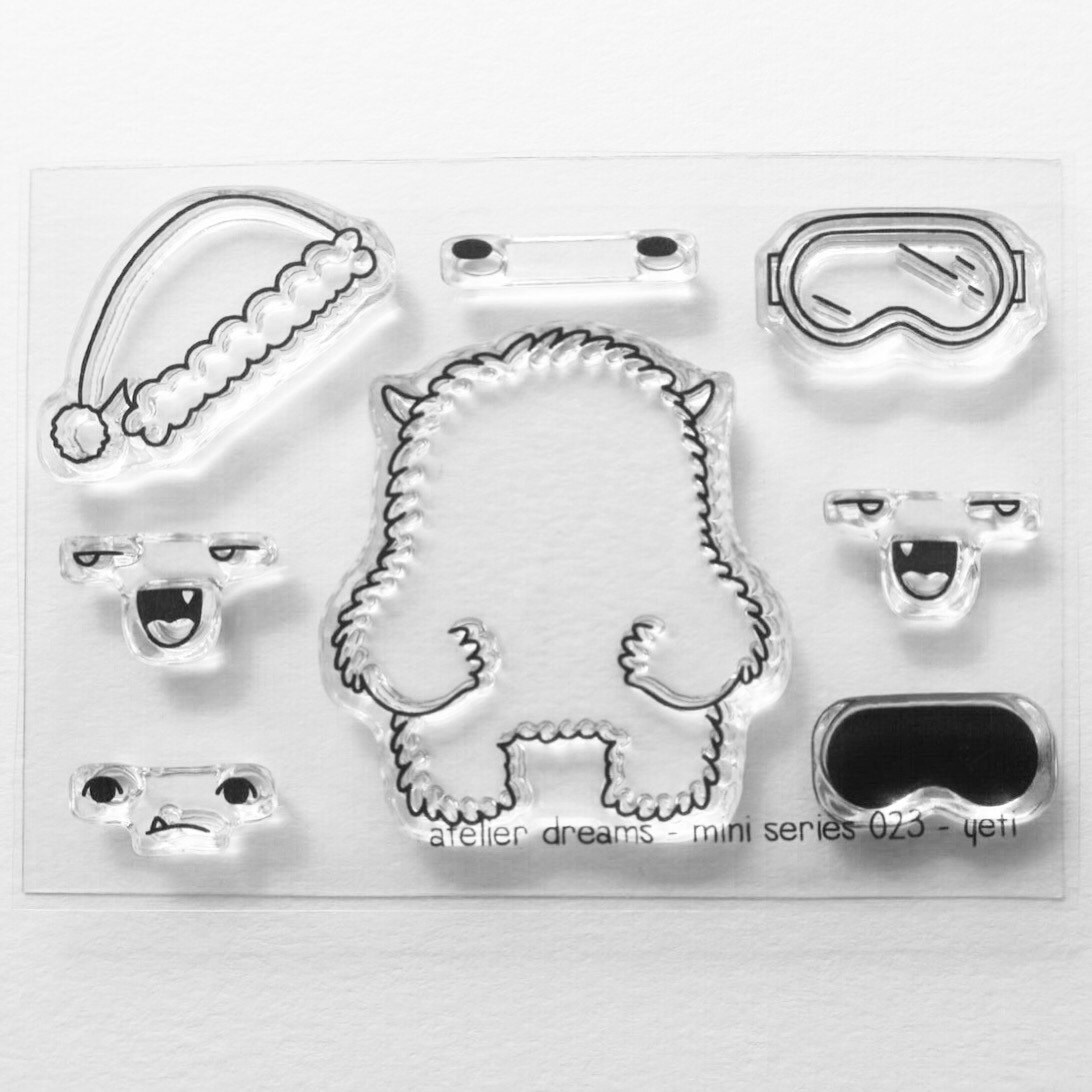 ADM-005 YETI - Mini - Planner Stamps (photopolymer Clear Stamps) Yeti ...