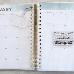 ADM-013 WEEKEND HEARTS - Mini - Planner Stamps (photopolymer Clear ...