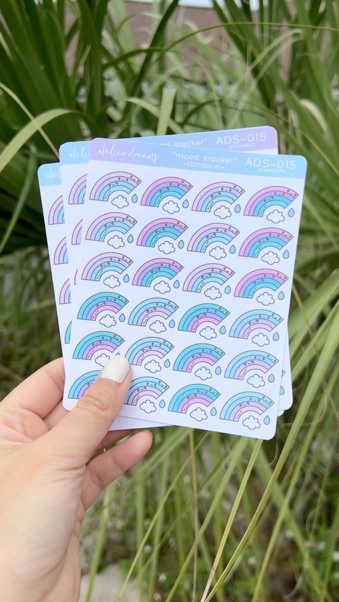 ADS-015 Mood Tracker RAINBOW Matte Planner Stickers - Planner, Journal ...