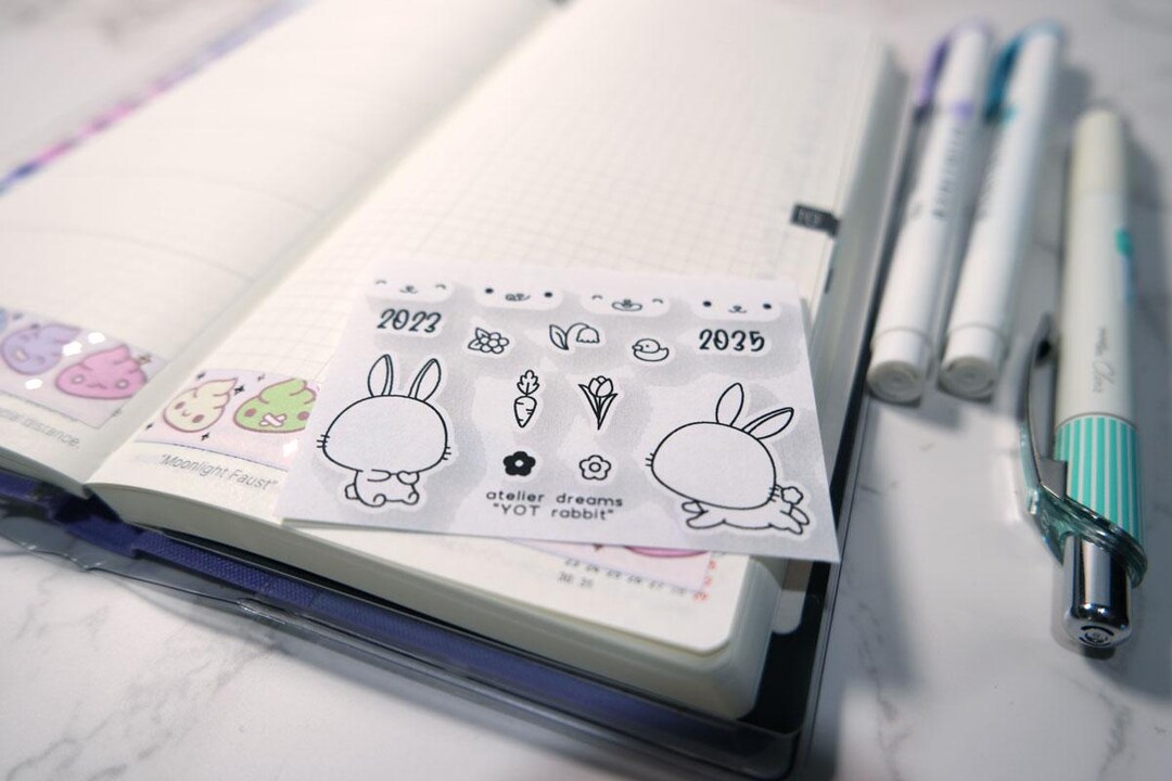ADM-062 YOT RABBIT 2"x3" Mini - Planner Stamps (photopolymer Clear ...