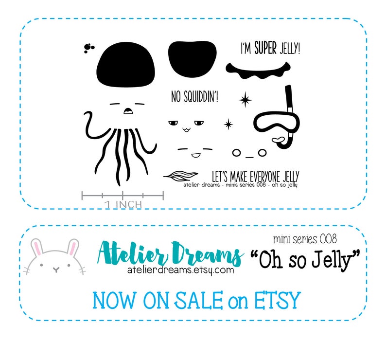 ADM-003 OH so JELLY - Mini - Planner Stamps (photopolymer Clear Stamps ...