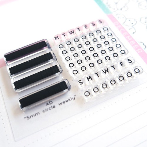 ADM-004 PENGUIN Mini Planner Stamps photopolymer Clear | Etsy