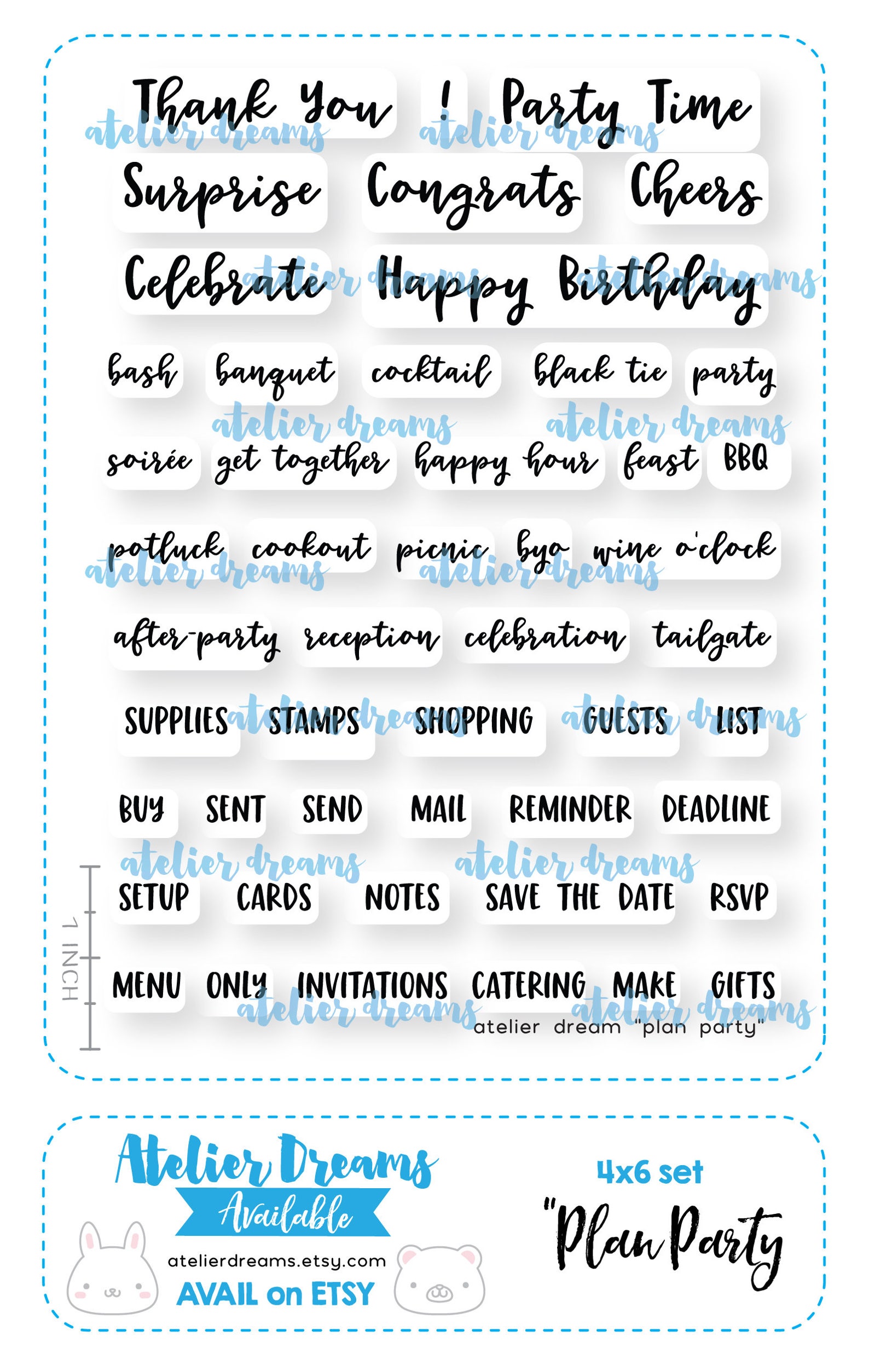 Retiring AD-048 PLAN PARTY Planner Stamps photopolymer - Etsy