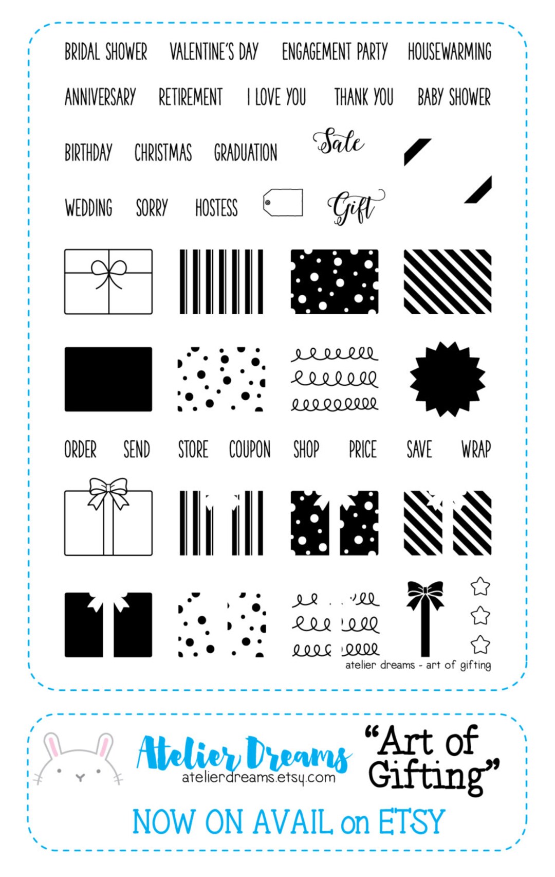 Retiring AD-904 ART of GIFTING Planner Stamps photopolymer - Etsy