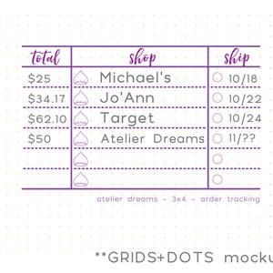 ADG-005 ORDER TRACKING - 3X4 - Planner Stamps (photopolymer Clear ...