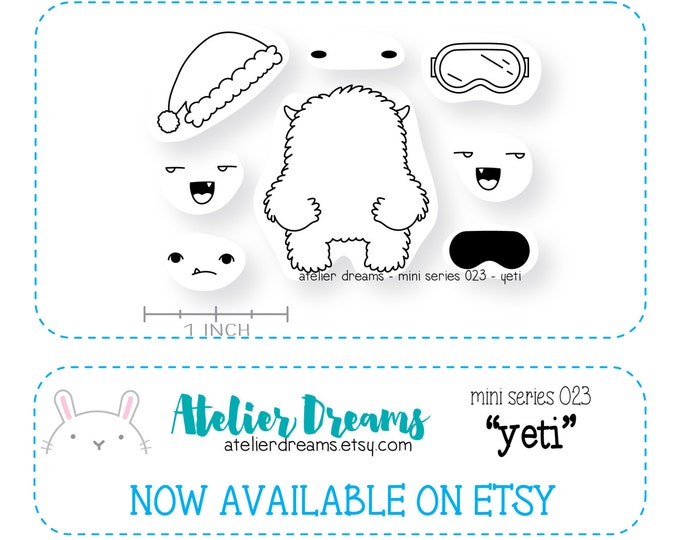 ADM-005 YETI Mini Planner Stamps photopolymer Clear Stamps Yeti Stamp ...