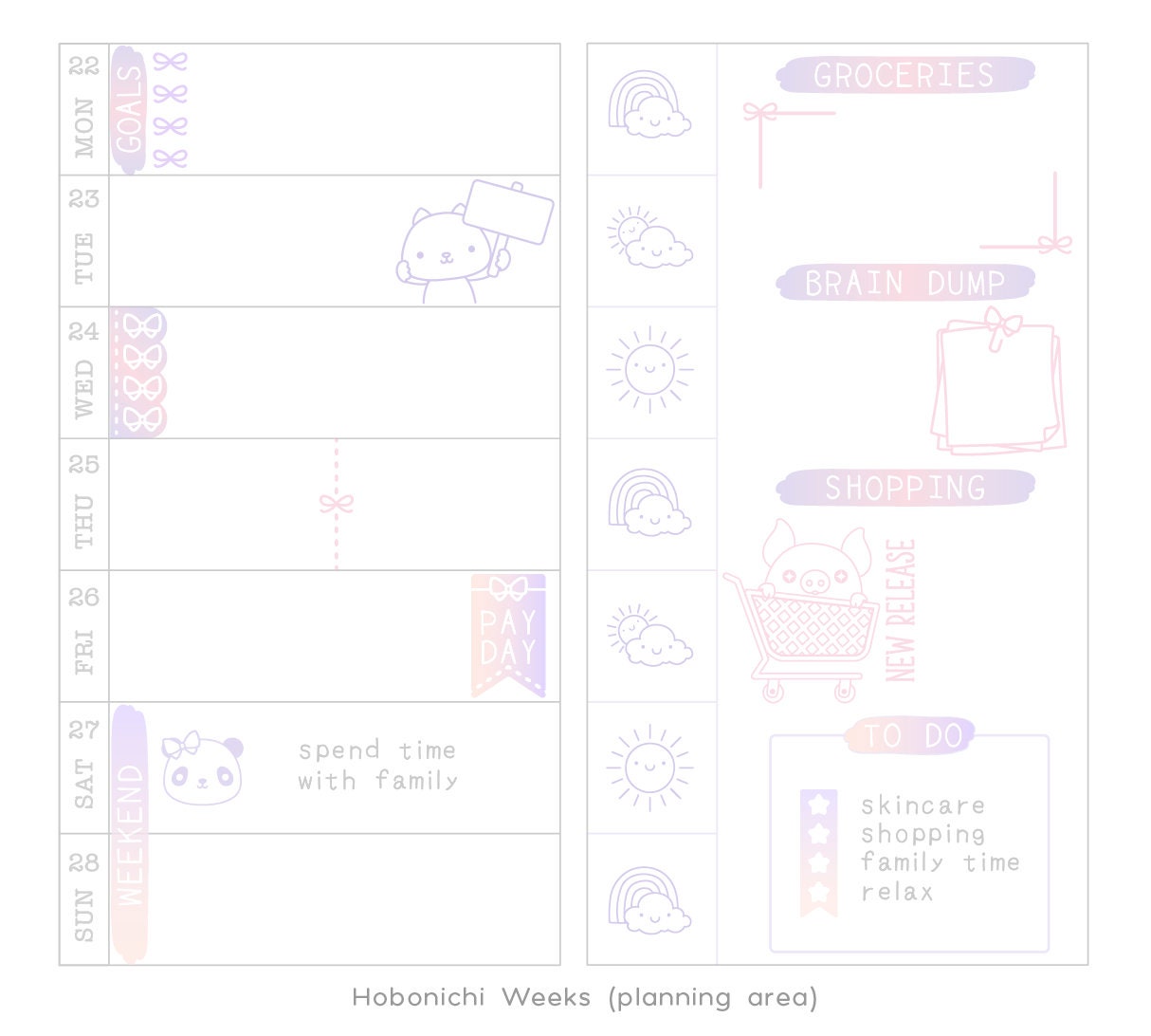 ADG-042 Weeks: CHECKBOXES 3x4 Planner Stamps photopolymer | Etsy