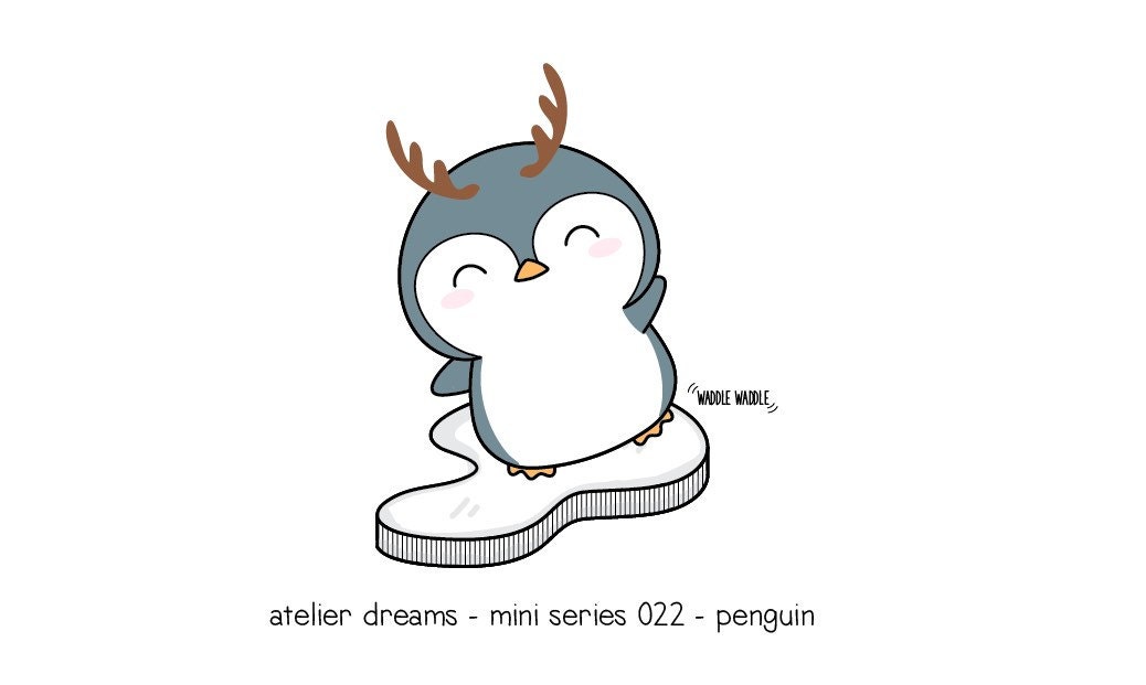 ADM-004 PENGUIN Mini Planner Stamps photopolymer Clear - Etsy