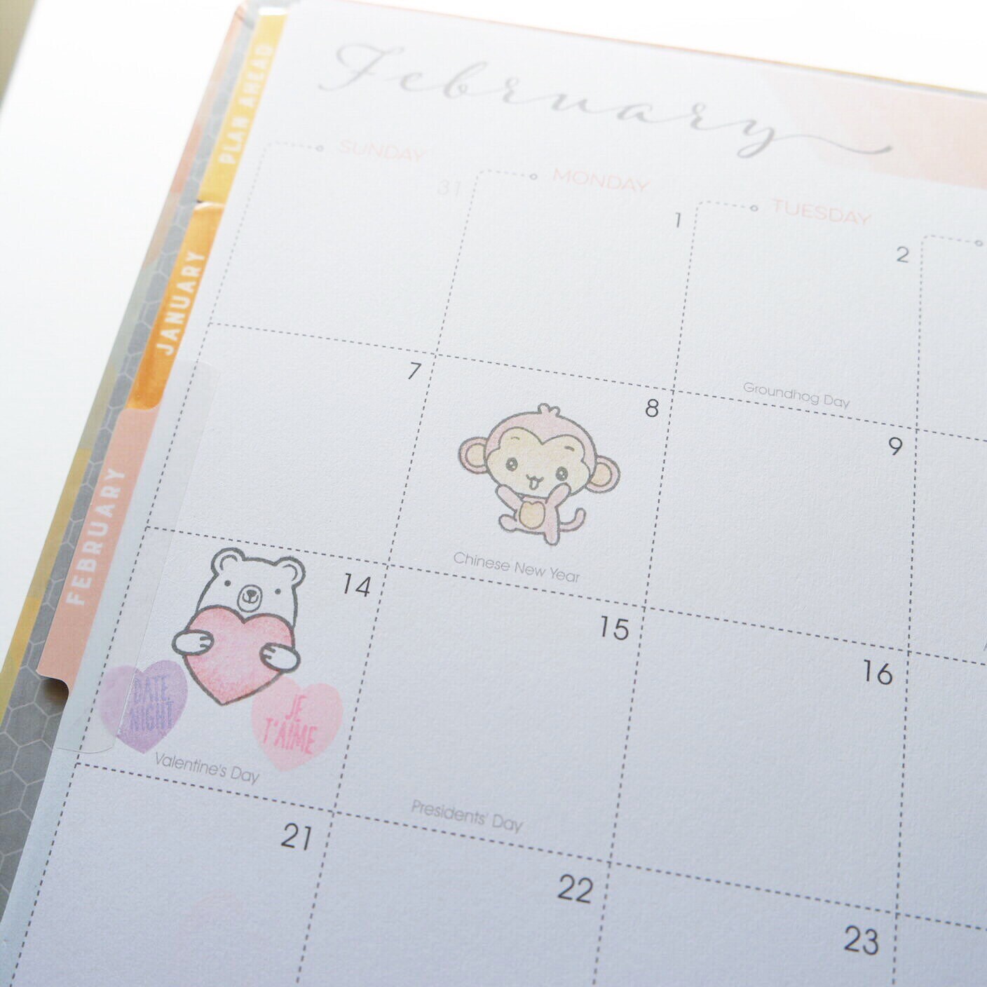 ADM-001 Year of the MONKEY Mini Planner Stamps - Etsy