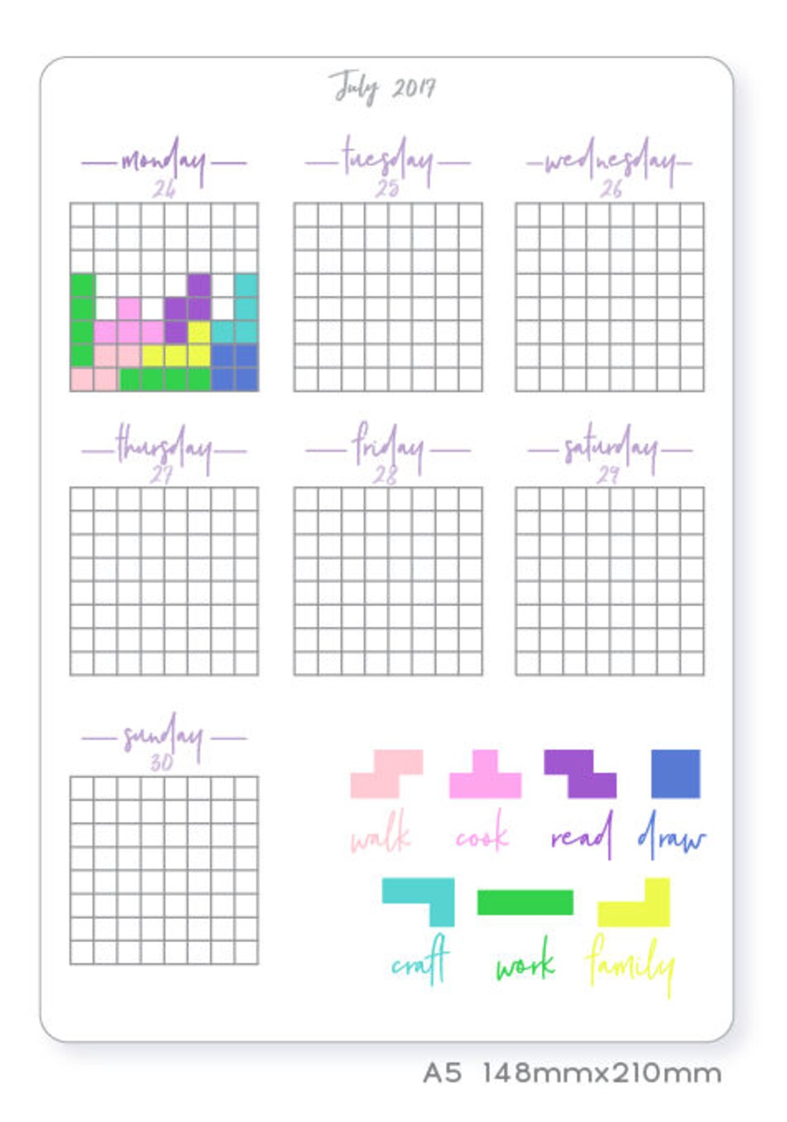 Retiring AD-063 BLOCKS Planner Stamps photopolymer Clear | Etsy